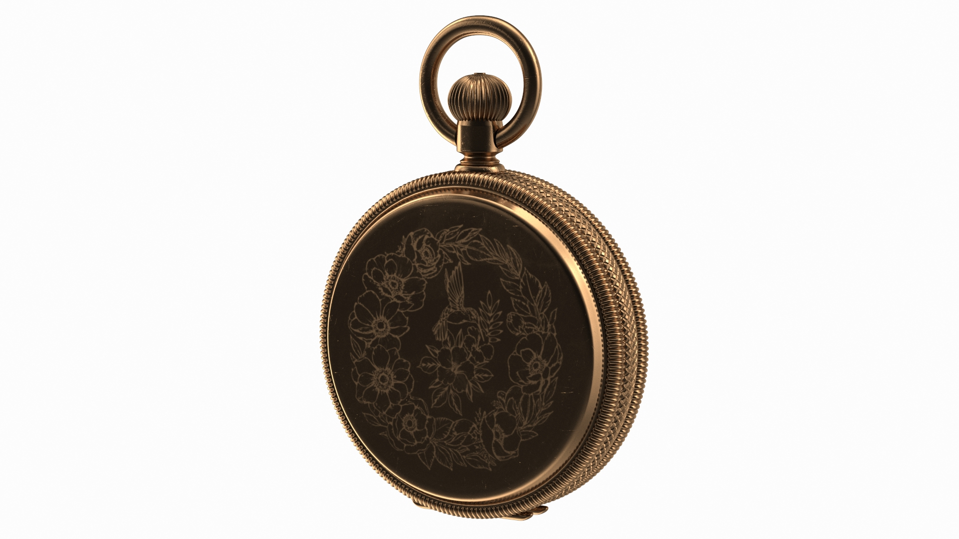 Vintage Brass Pocket Watch Closed 3D Model - TurboSquid 1855681