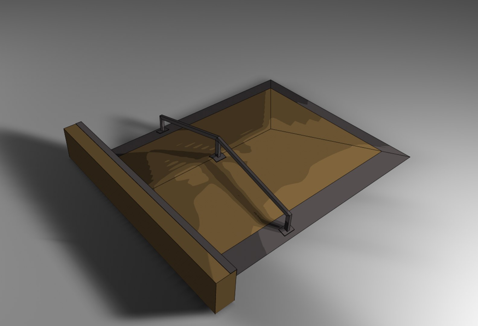 Ledge Skateboarding Ramp C4d