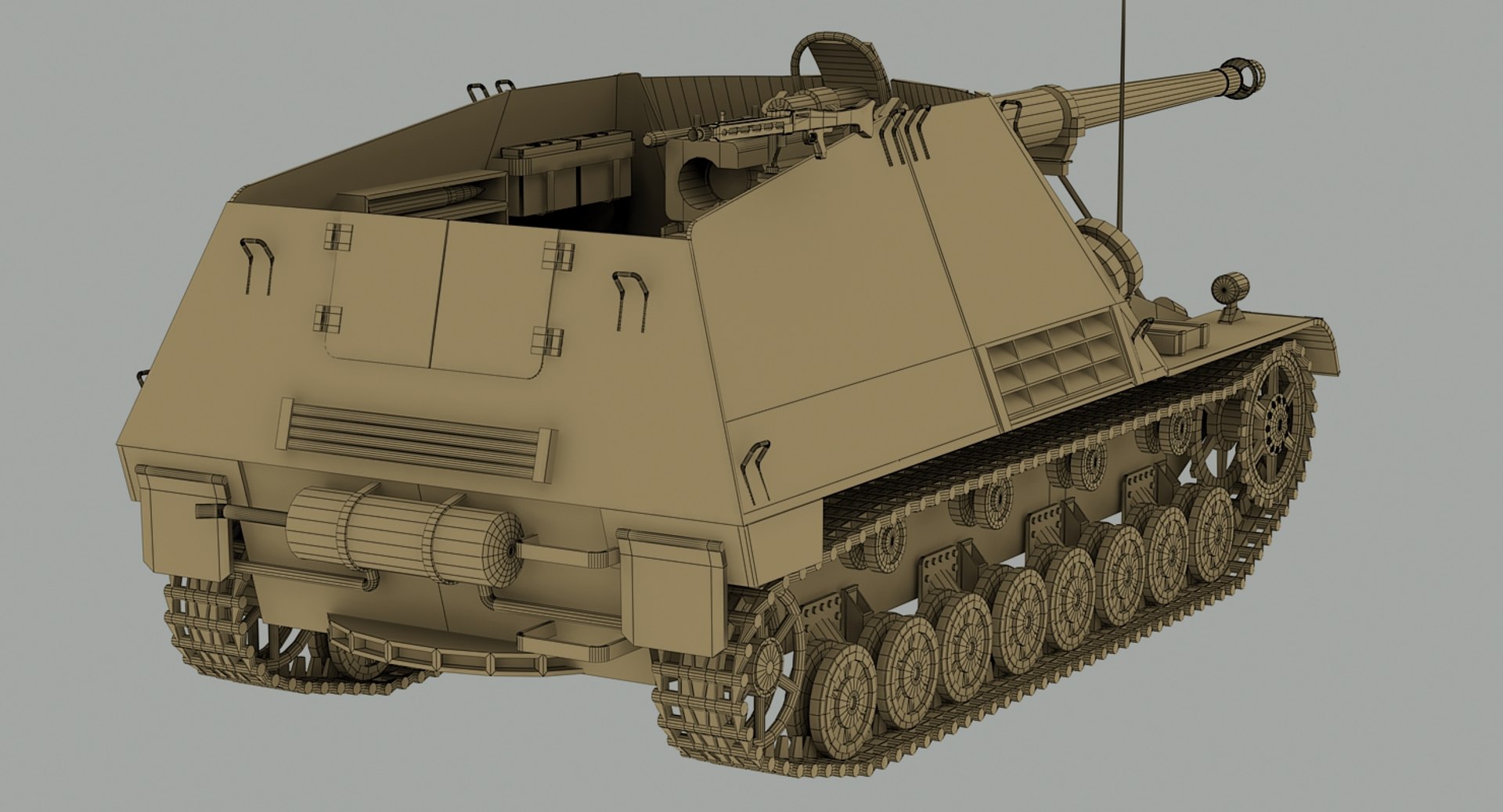 Ww2 164 Nashorn 3D - TurboSquid 1387986