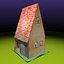 3d model of cardboard house