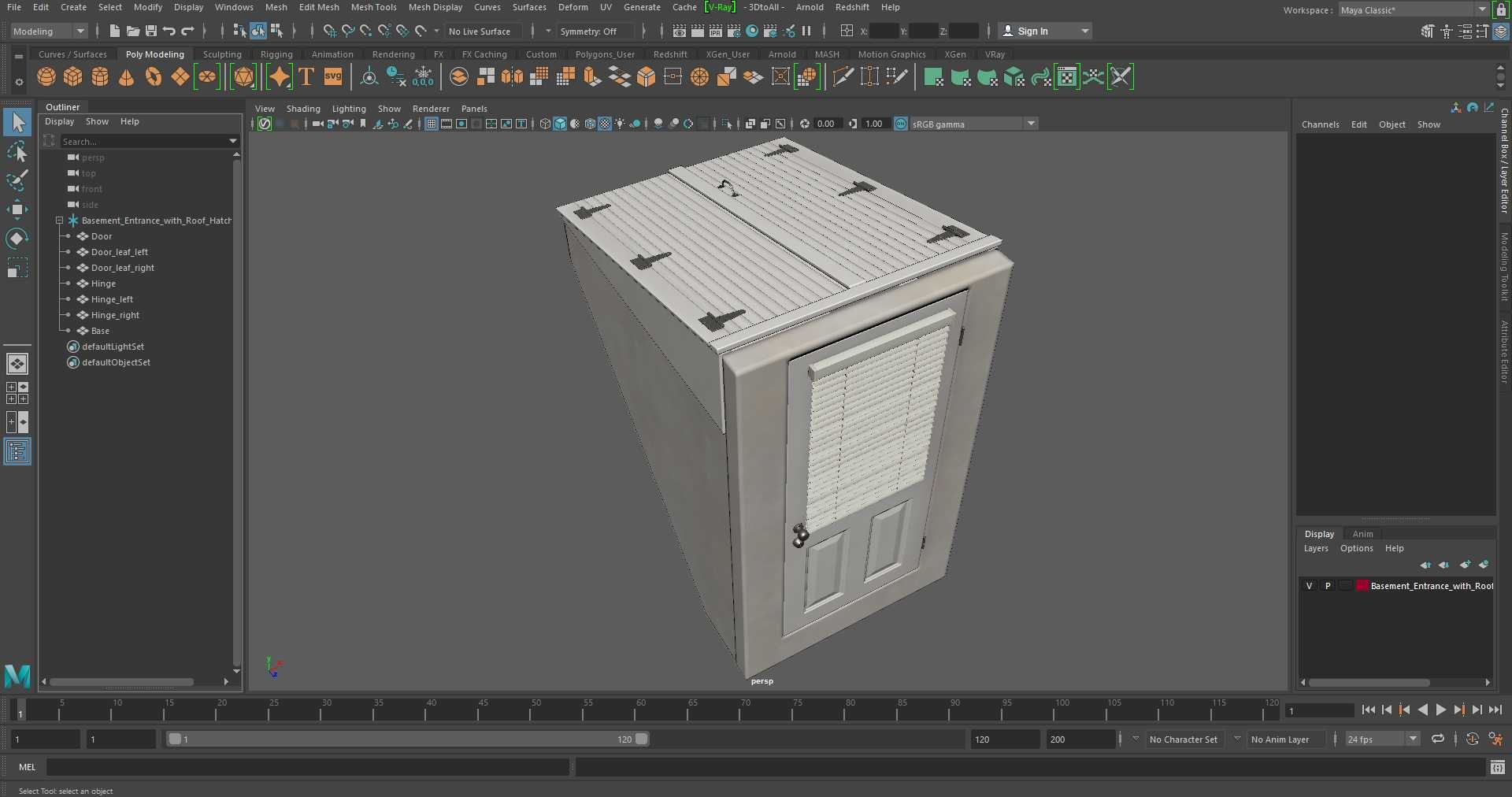 3D Basement Entrance With Roof Hatch - TurboSquid 2383519