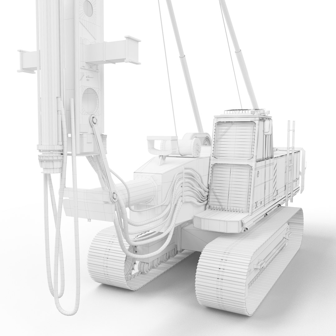 3D Hydraulic Pile Driving Machine - TurboSquid 1431764