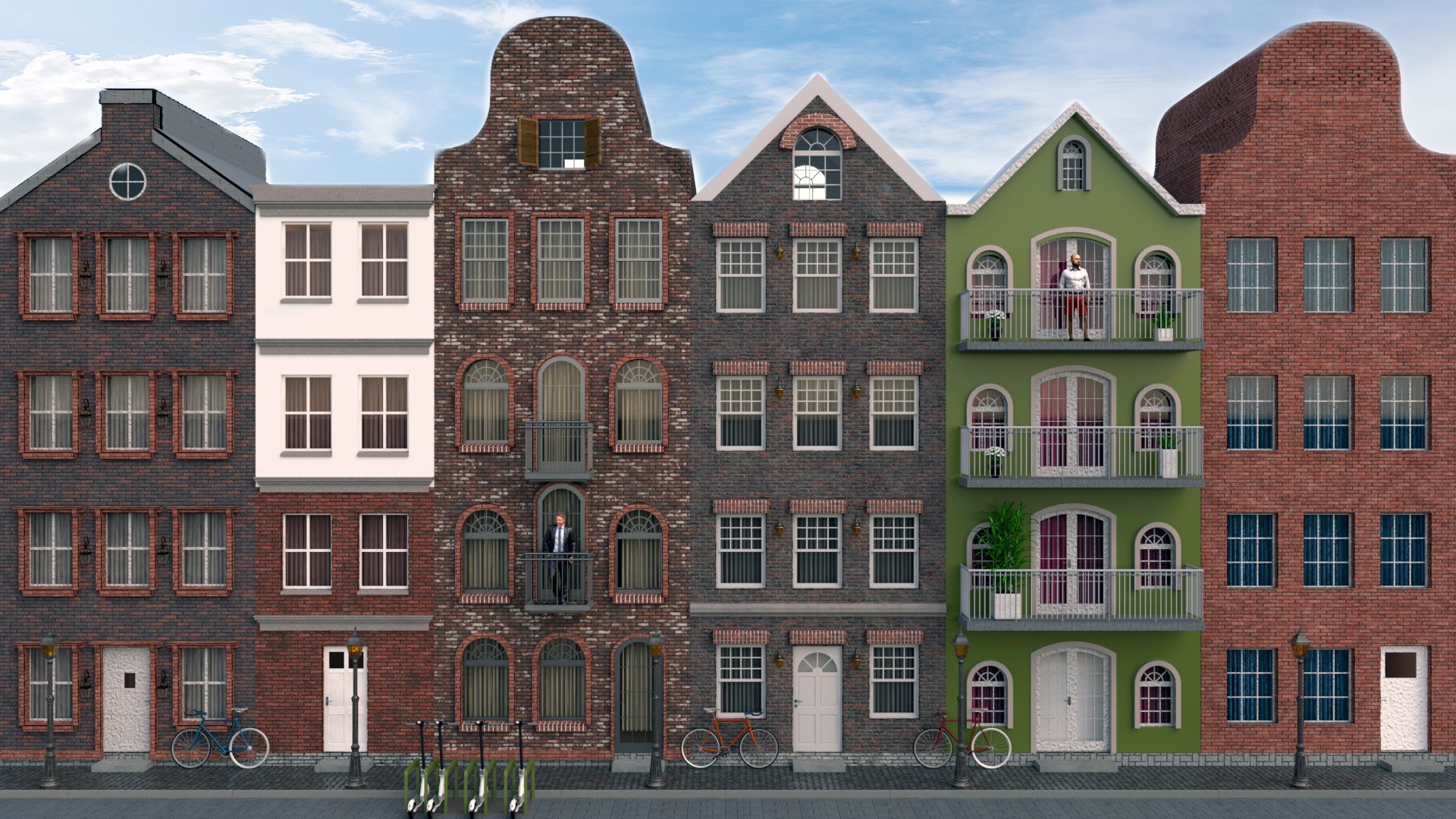 AMSTERDAM HOUSES 3D Model - TurboSquid 1996535
