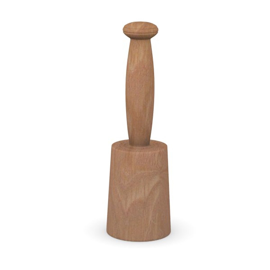 wooden mallet 3d 3ds