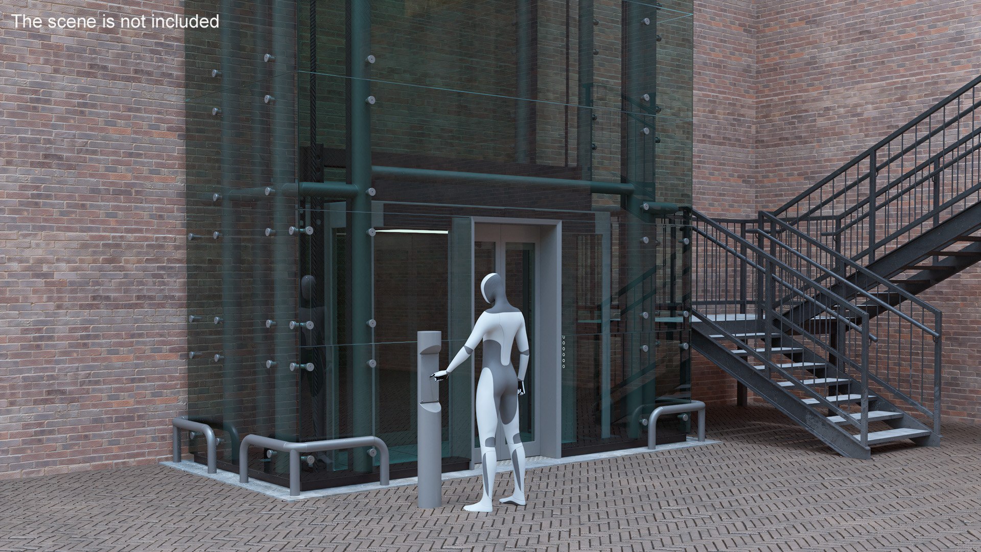 Cargo Glass Elevator Chrome 3D Model - TurboSquid 2215796