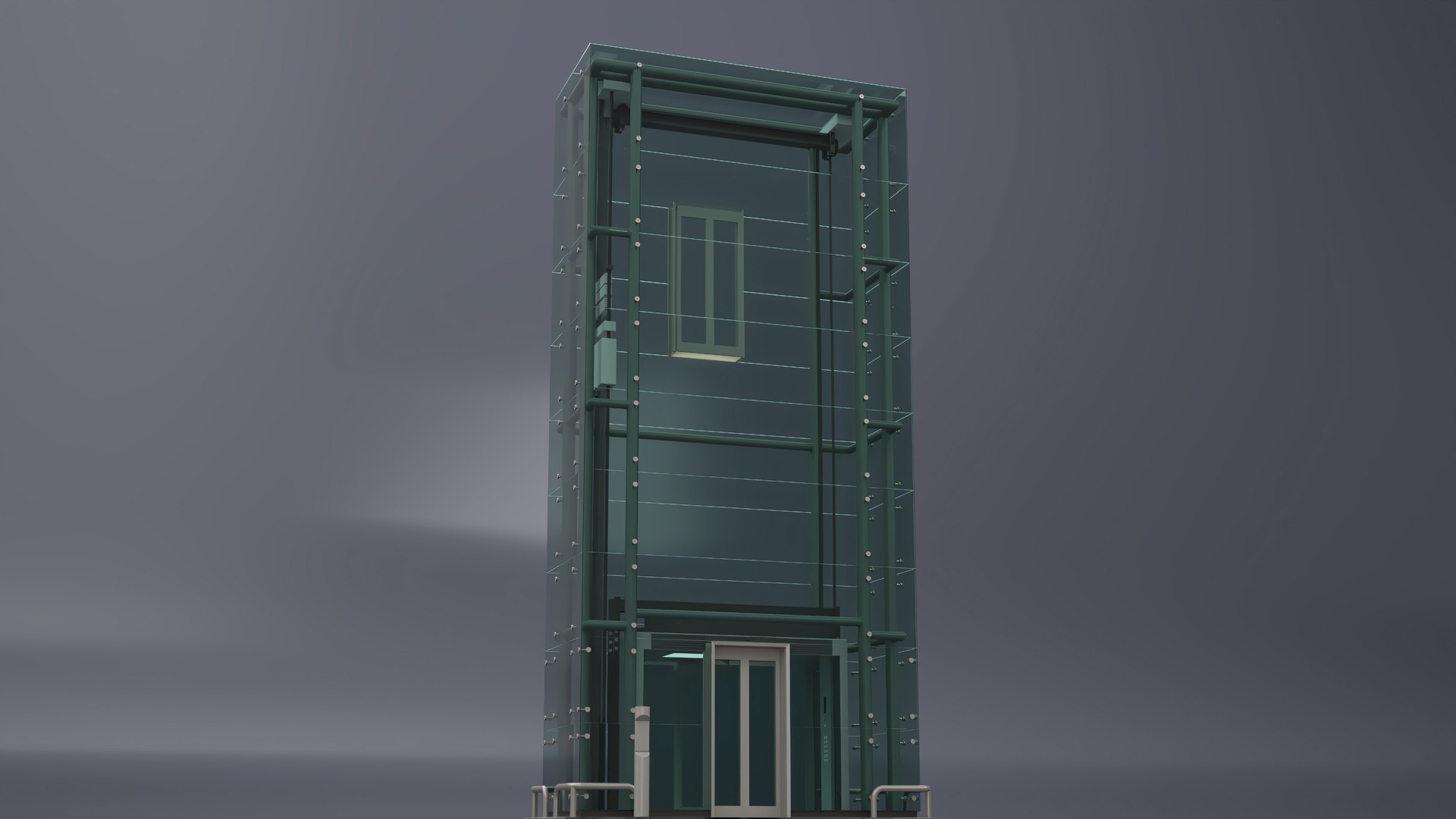 Cargo Glass Elevator Chrome 3D Model - TurboSquid 2215796