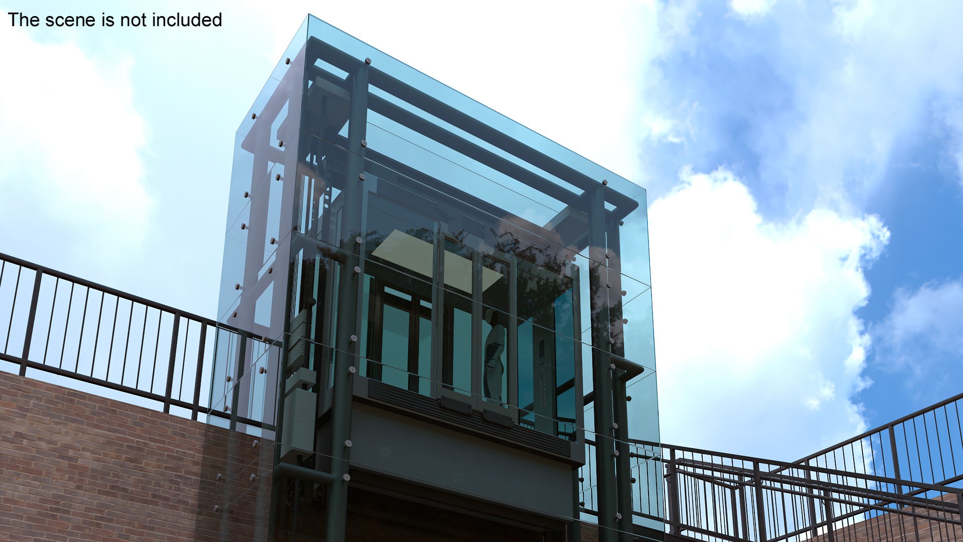 Cargo Glass Elevator Chrome 3D Model - TurboSquid 2215796