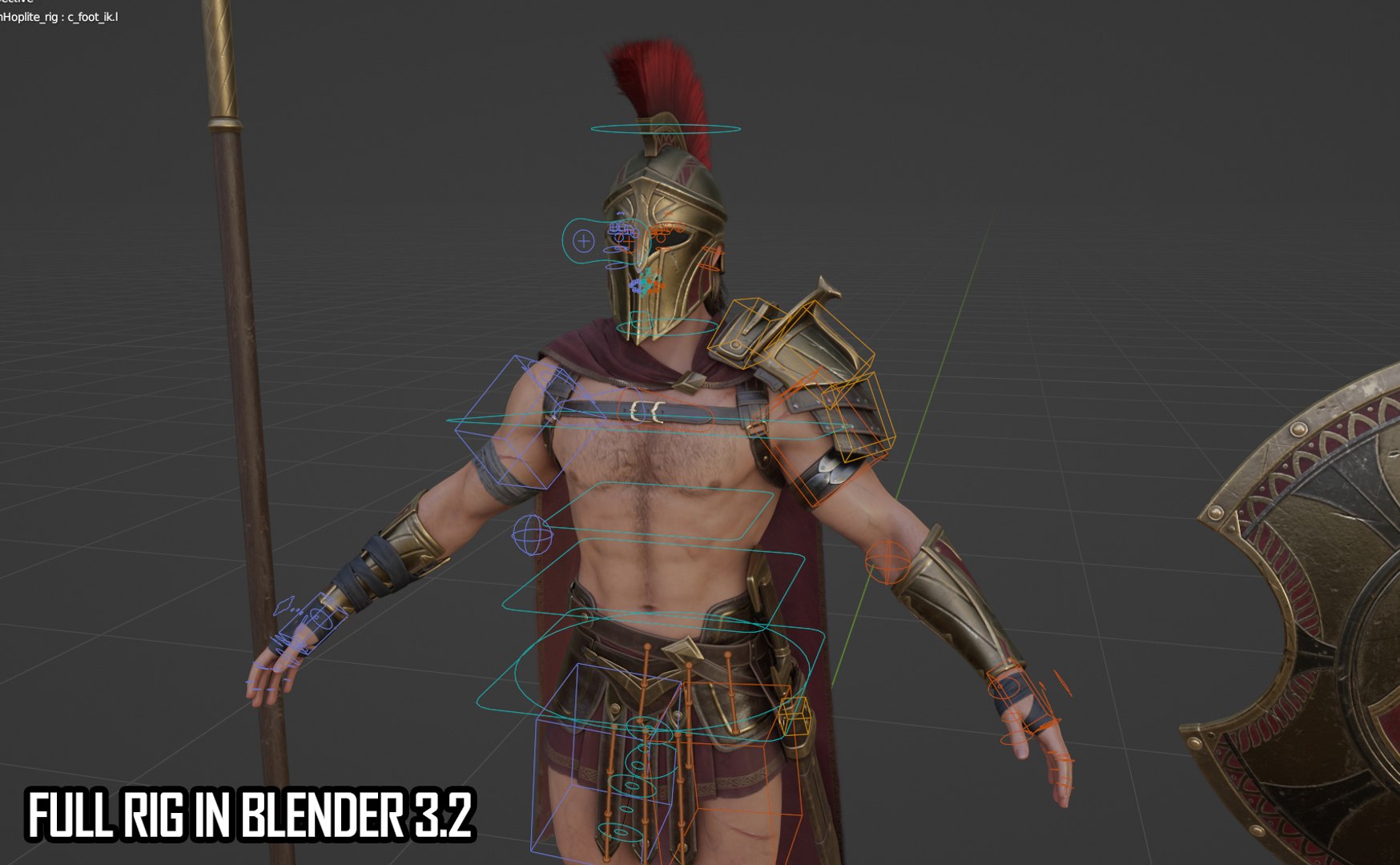 Spartan Hoplite - Game Ready 3D Model - TurboSquid 1964736