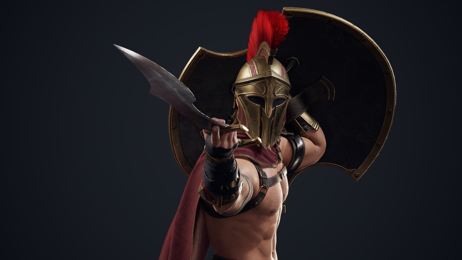 Spartan Hoplite - Game Ready 3D Model - TurboSquid 1964736