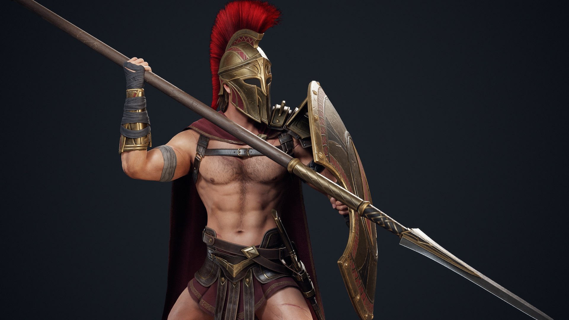 Spartan Hoplite - Game Ready 3D Model - TurboSquid 1964736