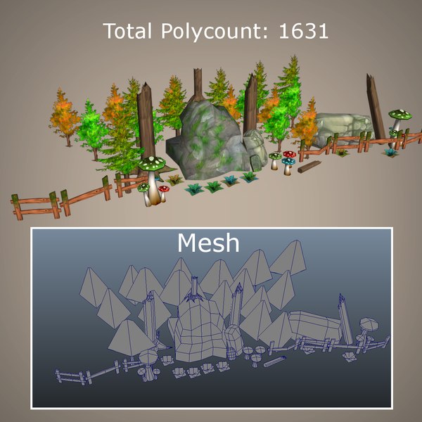 Pacote de Ambiente de Jogo Super Low Poly Modelo 3D - TurboSquid 962419