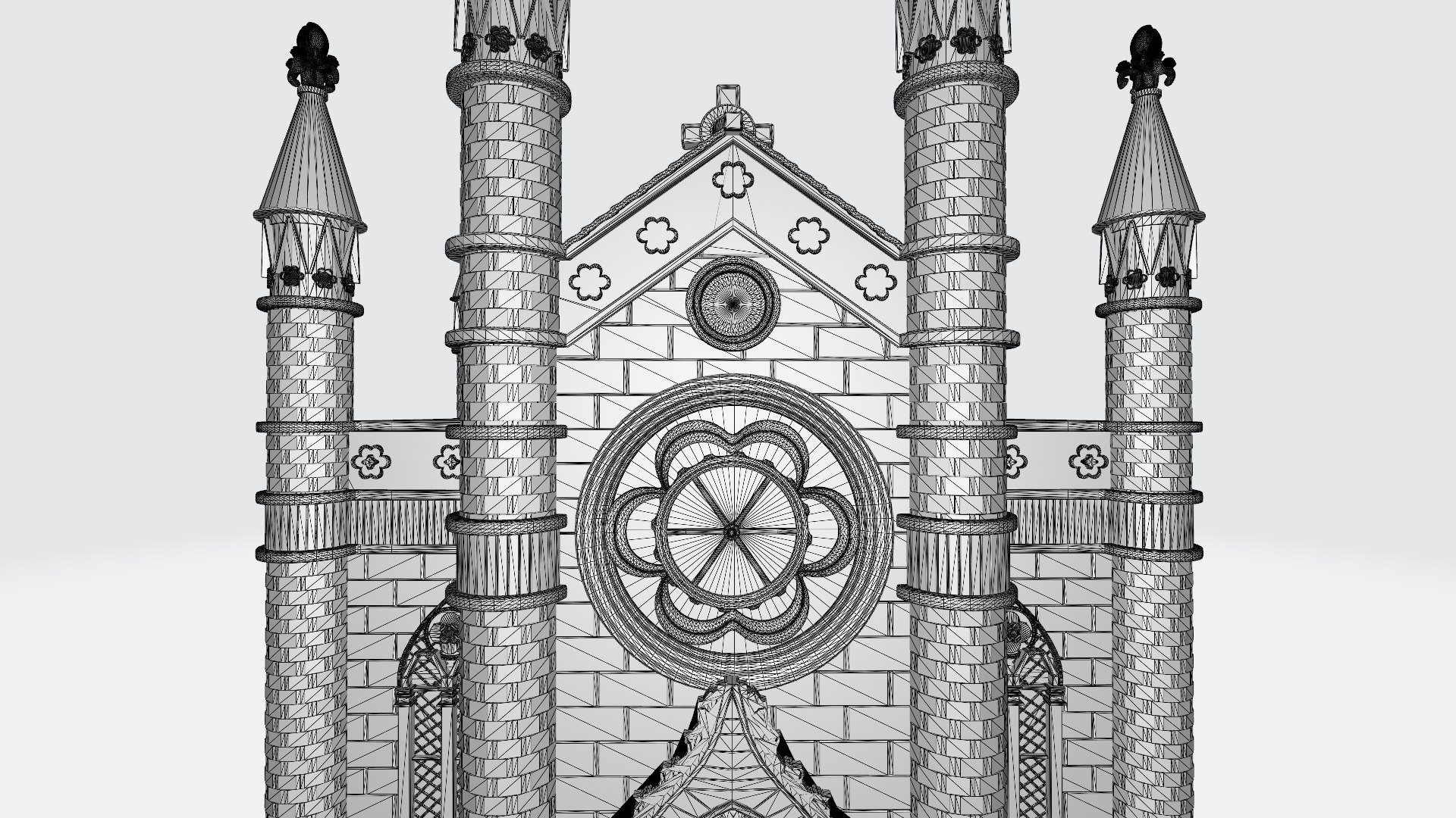 Gothic Carved Castle Model - TurboSquid 1687975