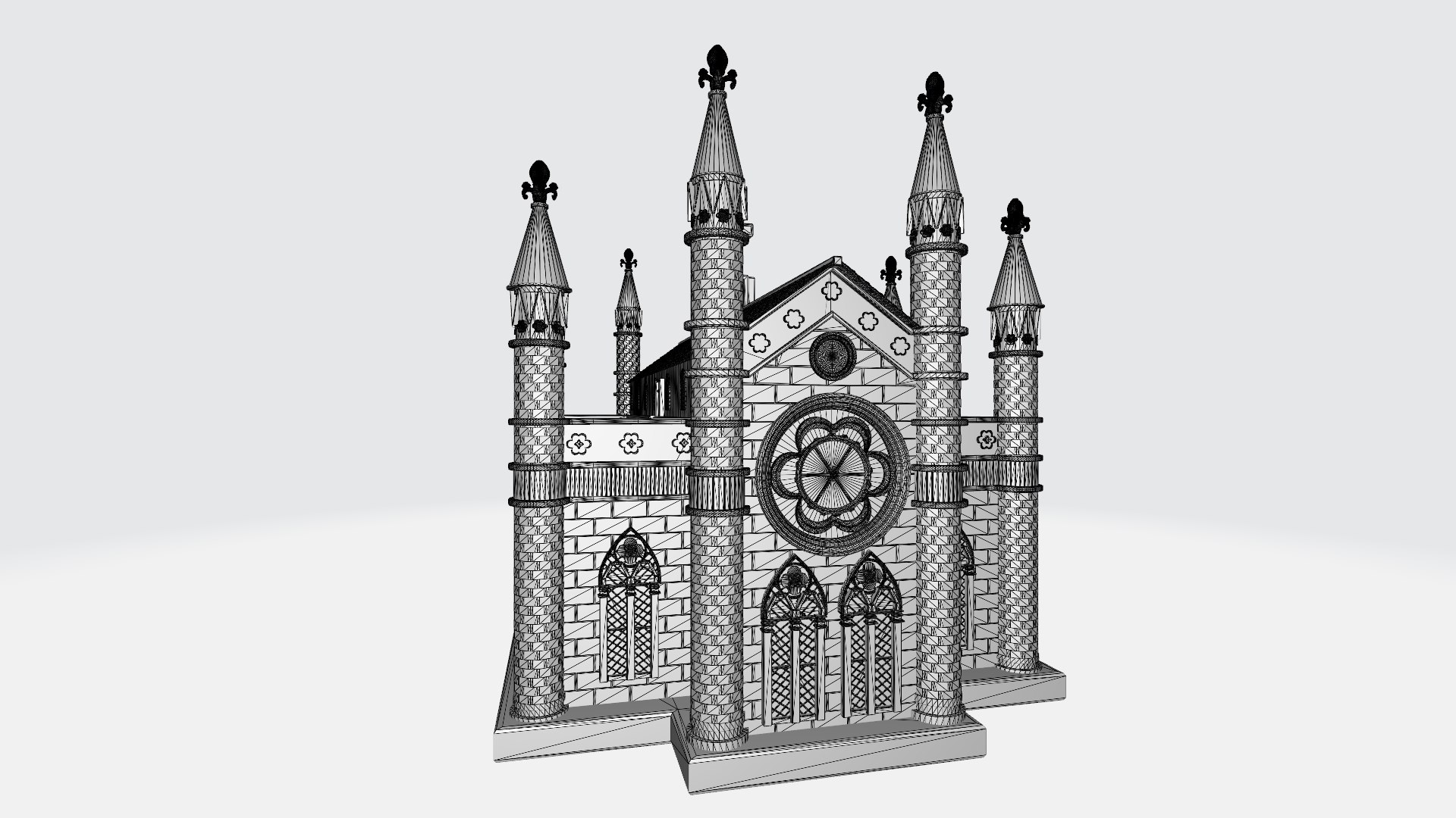 Gothic Carved Castle Model - TurboSquid 1687975