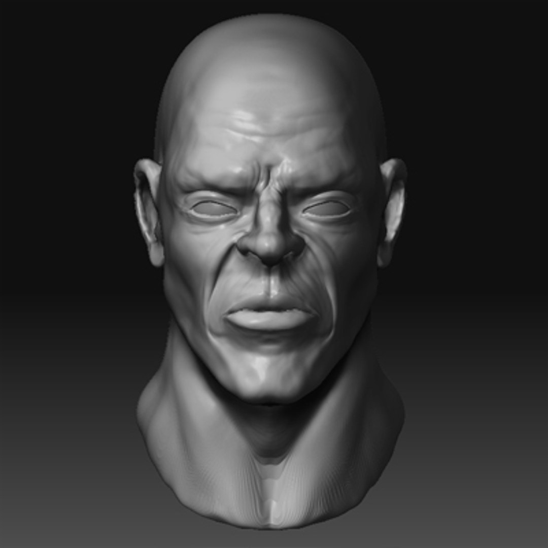 Male Face 3d Model