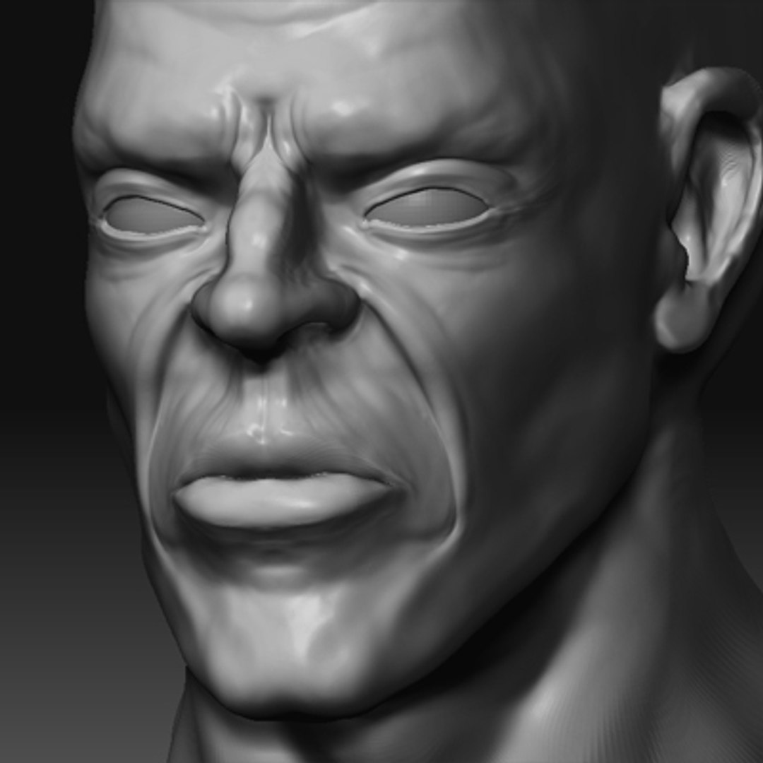 Male Face 3d Model