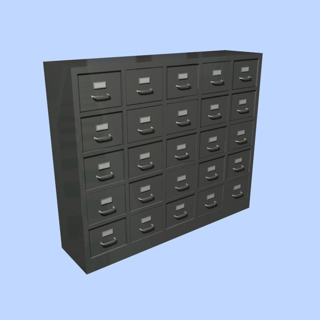 3d model of filing cabinet