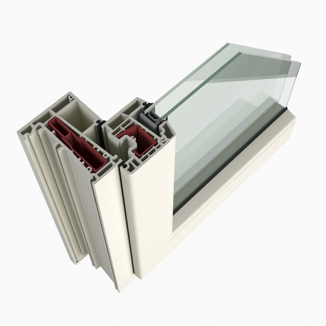 3d Plastic Window Profile Cutaway Model
