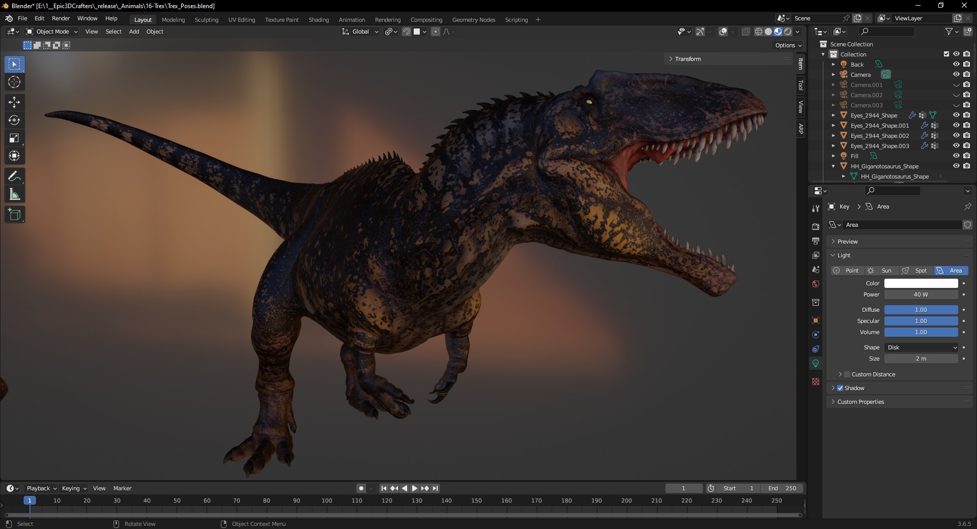 Predator Dinosaur Jurassic Giant TRex 3D Model Dino Low-poly 3D model 3D model - TurboSquid 2176225