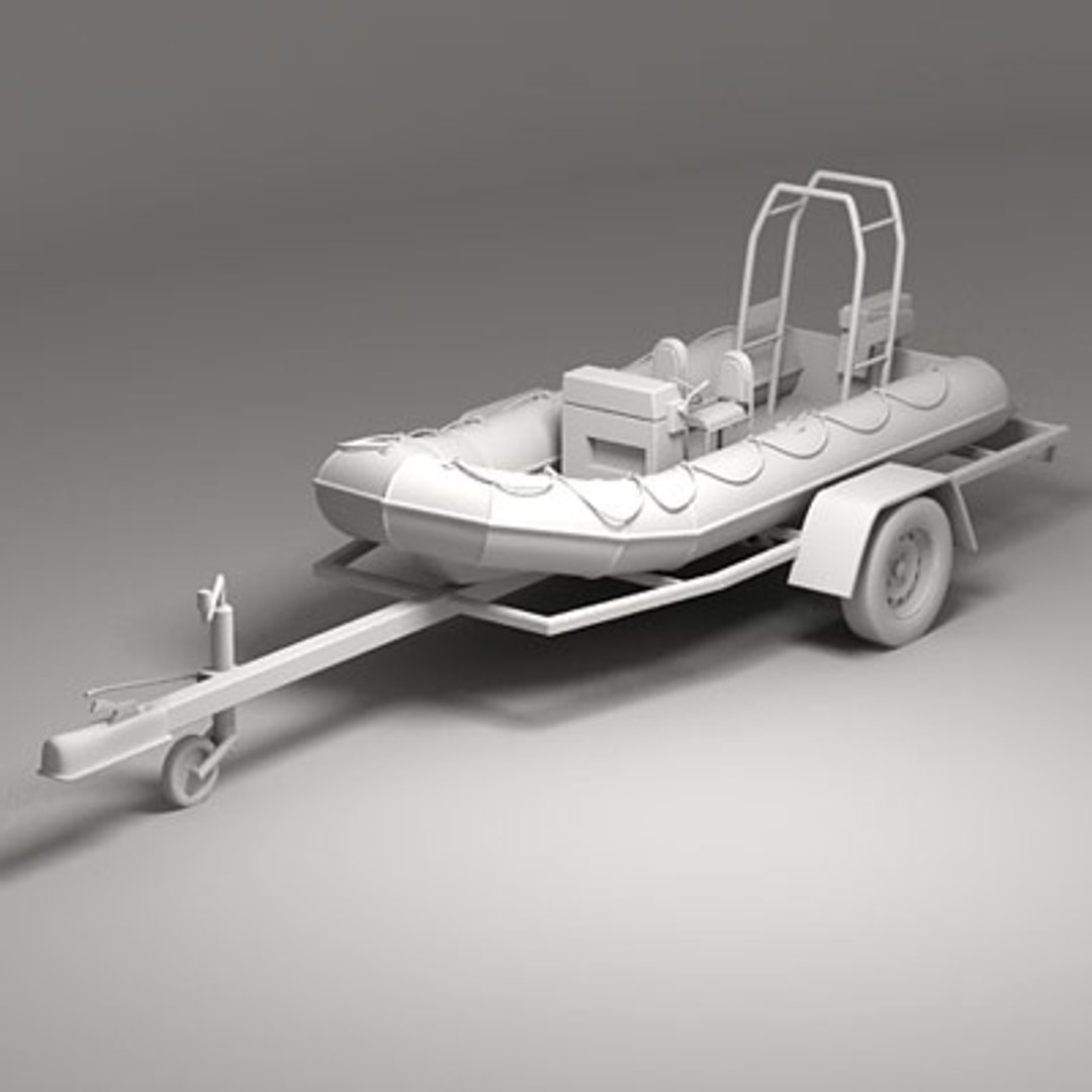 3d Dinghy Trailer Model