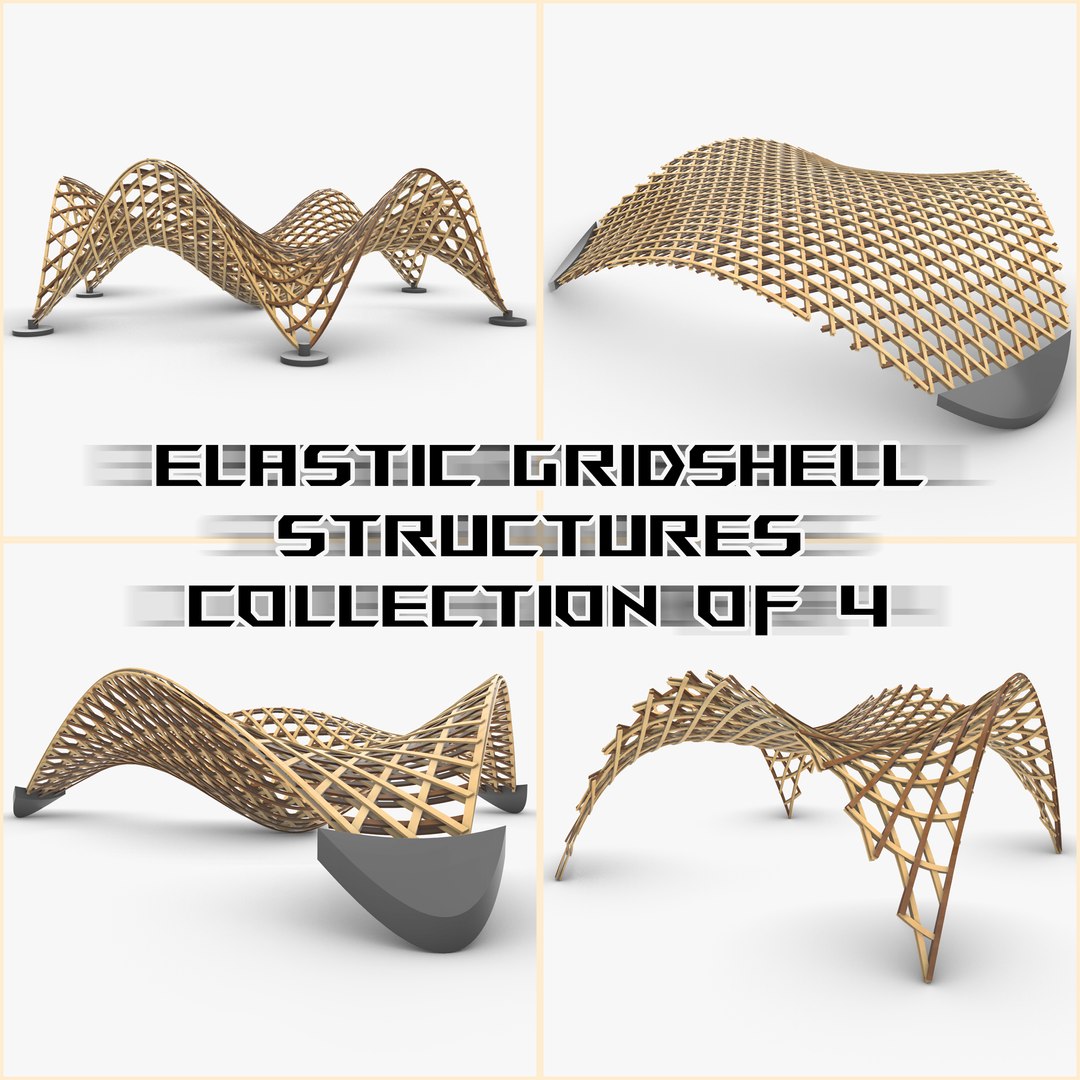 Elastic GridShell Structures Set 3D Model - TurboSquid 2351107