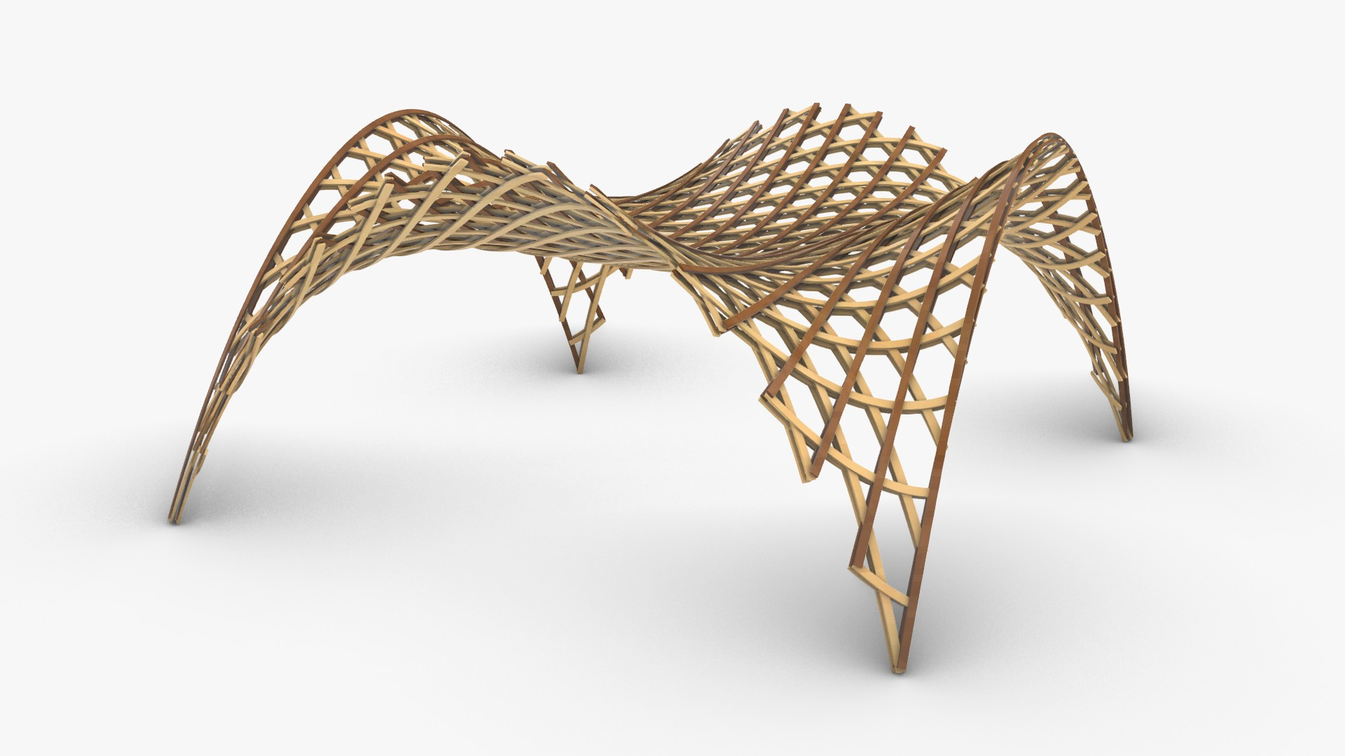 Elastic GridShell Structures Collection Of 4 3D Model - TurboSquid 2351107