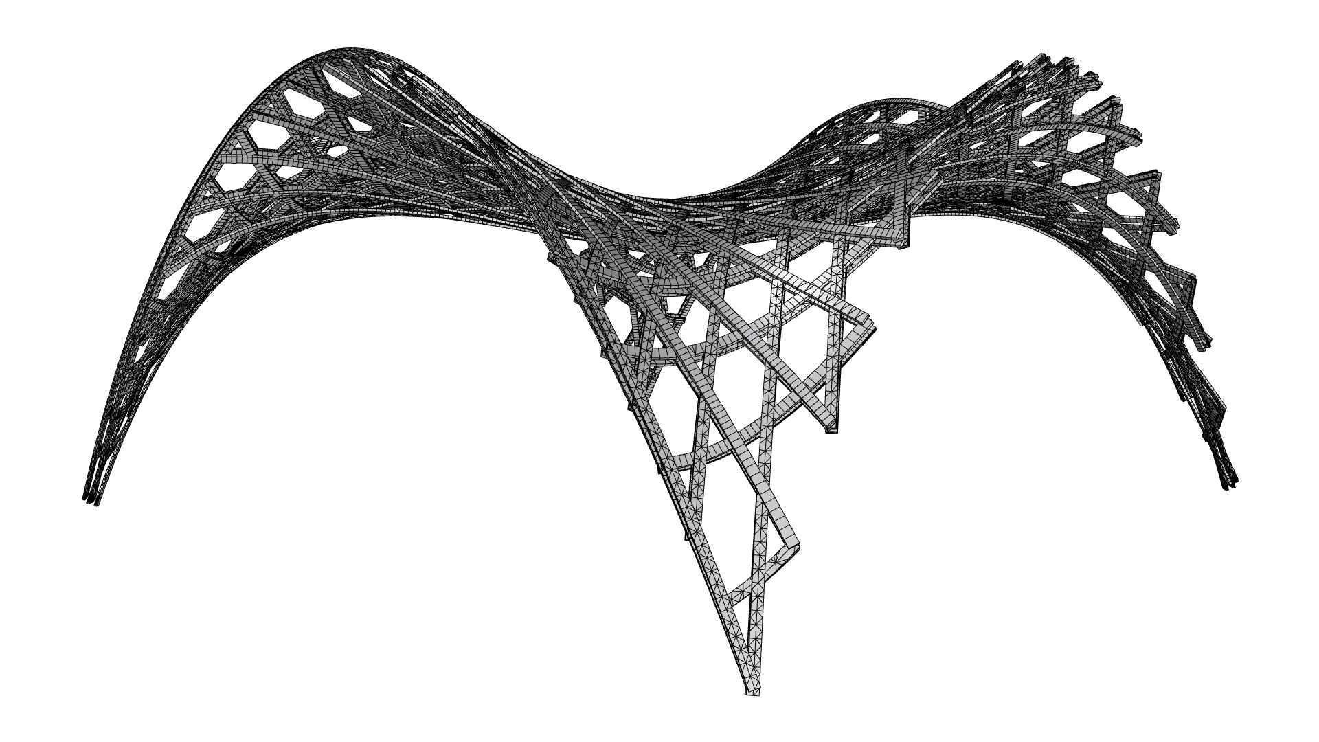 Elastic GridShell Structures Set 3D Model - TurboSquid 2351107