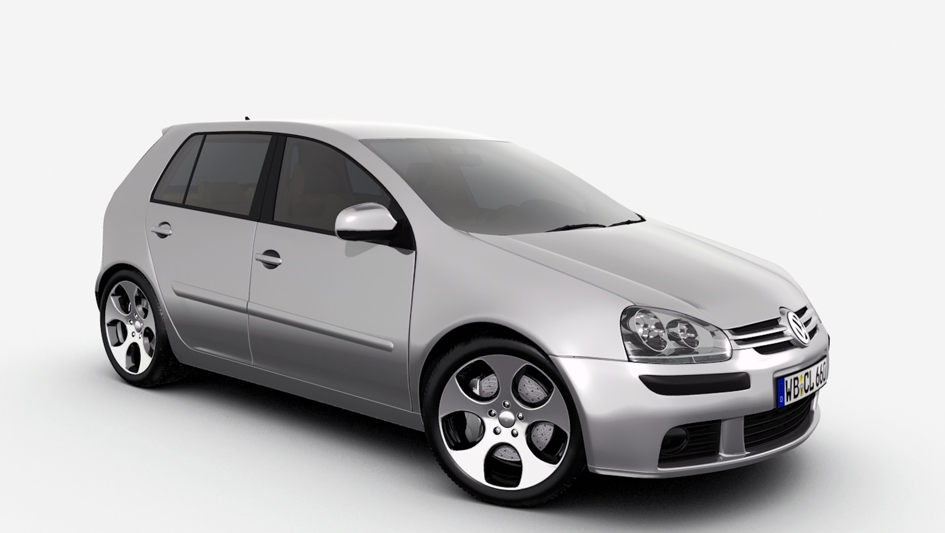 3d model of volkswagen golf 5