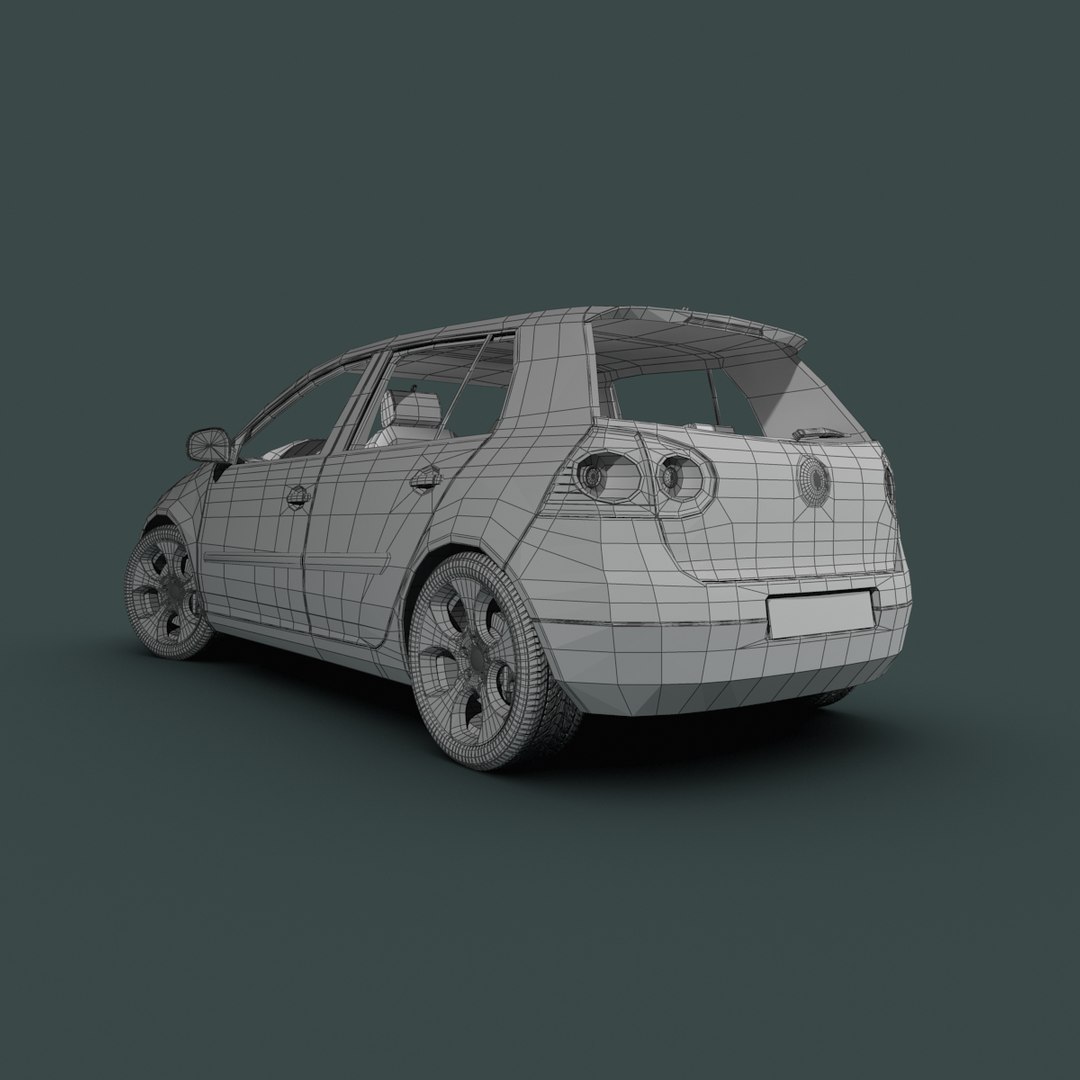 3d model of volkswagen golf 5