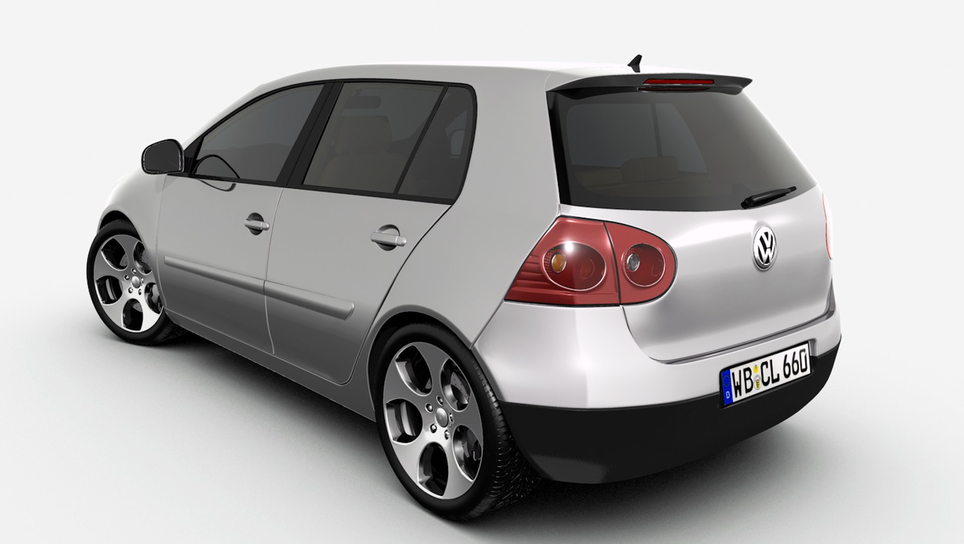 3d model of volkswagen golf 5