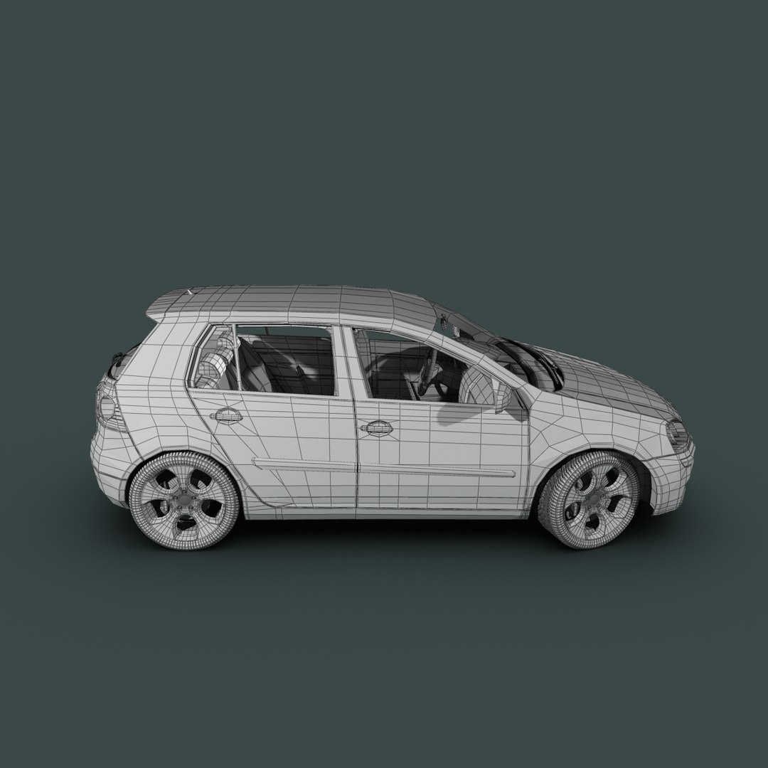 3d model of volkswagen golf 5