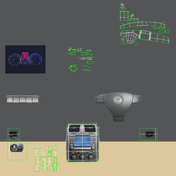 3d model of volkswagen golf 5