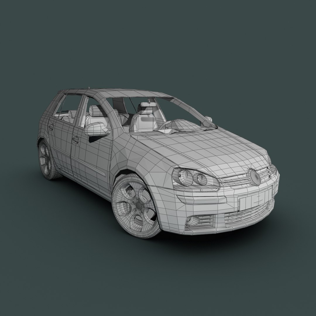 3d model of volkswagen golf 5