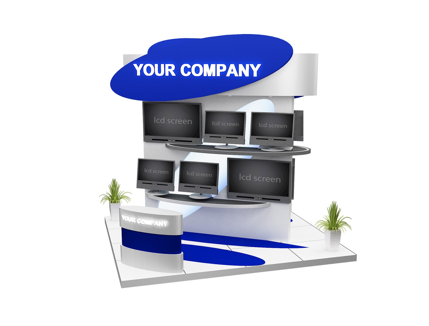 Booth Exhibition Stand c39 3D model - TurboSquid 2144475