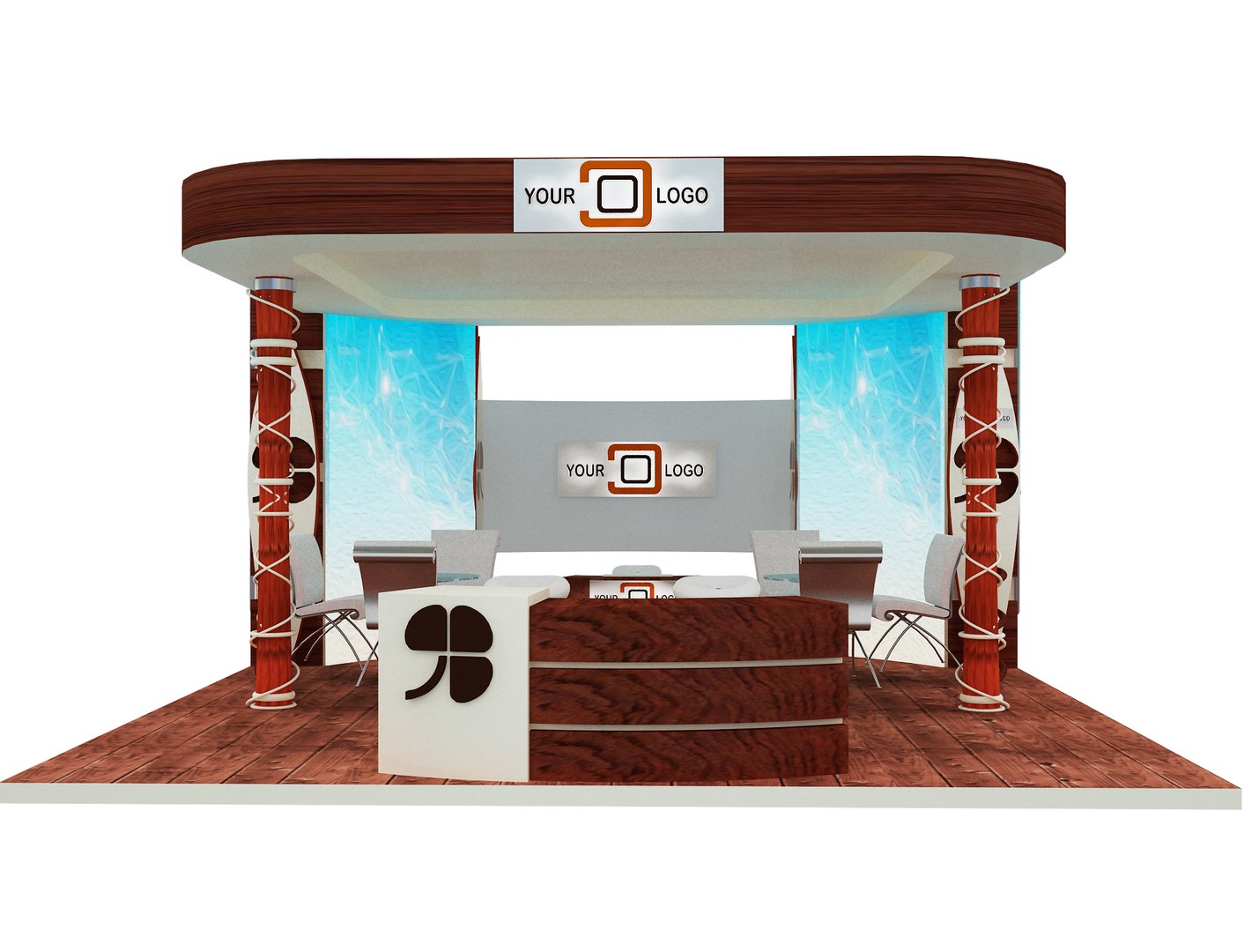 Booth Exhibition Stand c39 3D model - TurboSquid 2144475