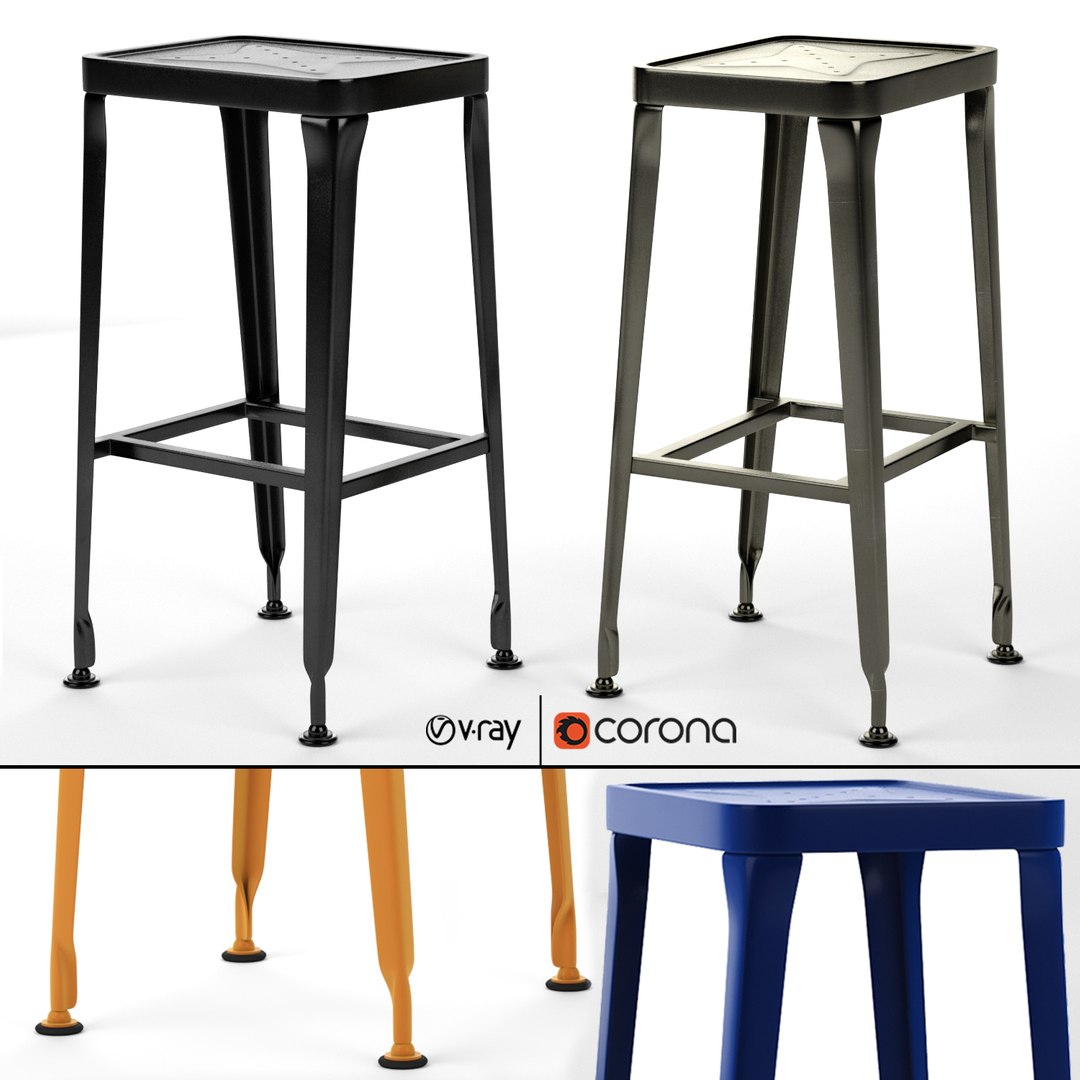 Carbon bar stool industry 3D model - TurboSquid 1464391