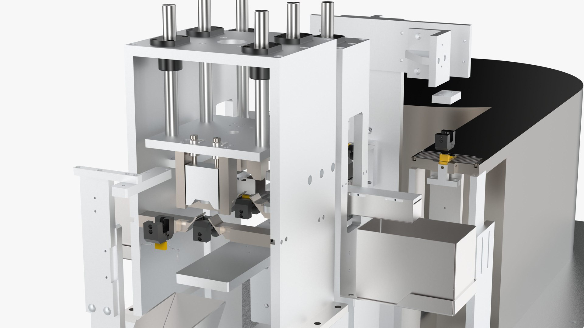 Automatic Capacitor Corner Cutting And Bending Machine 3D Model ...