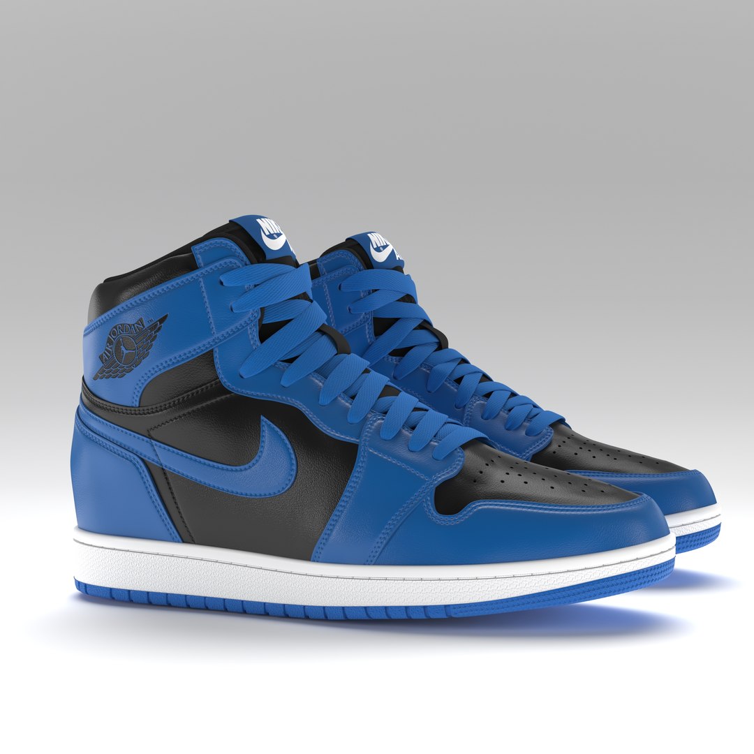 Jordan 1 Retro High Blue And Black PBR Model - TurboSquid 1879776