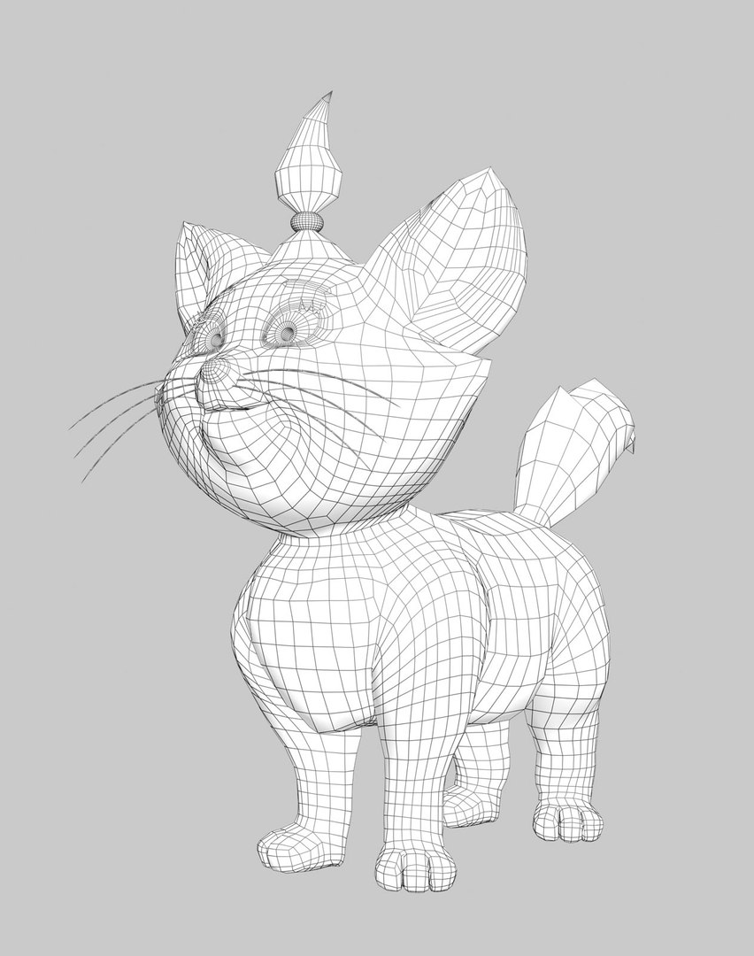 3d Model Cat Toon Character