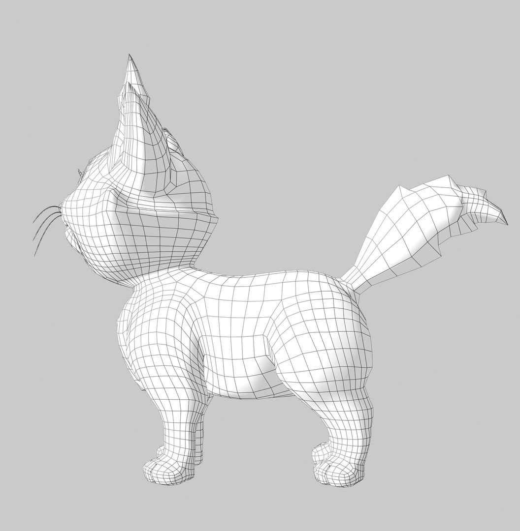 3d Model Cat Toon Character