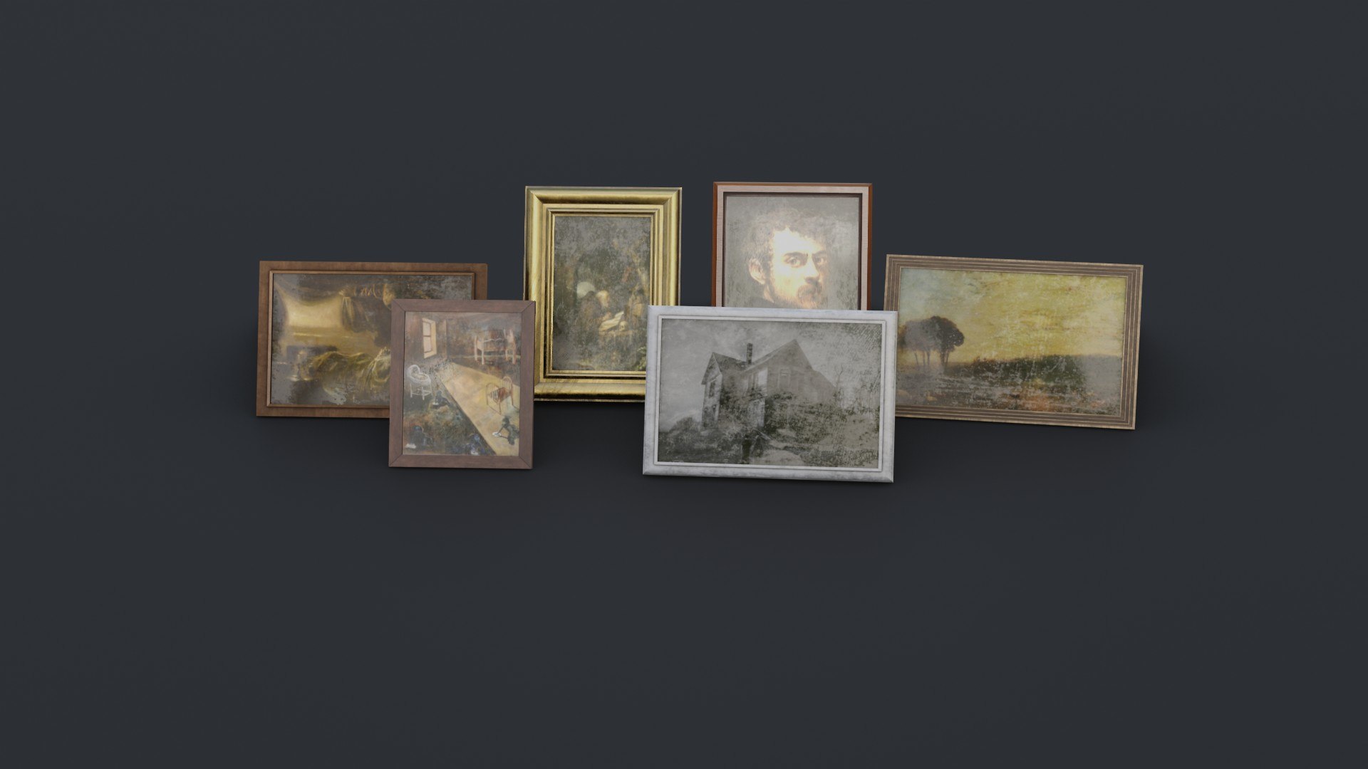 3D Model Old Picture Frames - TurboSquid 2103129