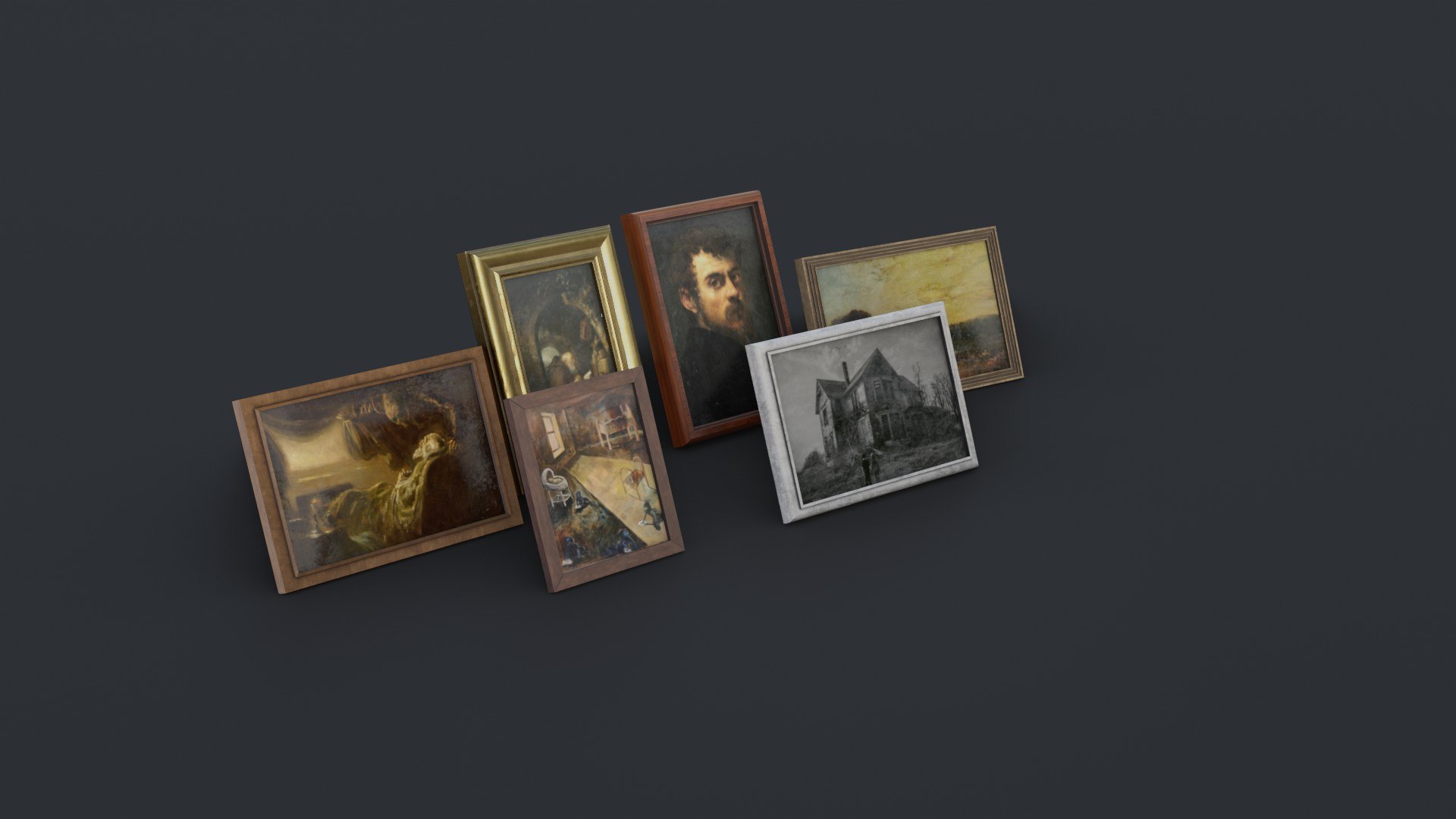 3D Model Old Picture Frames - TurboSquid 2103129