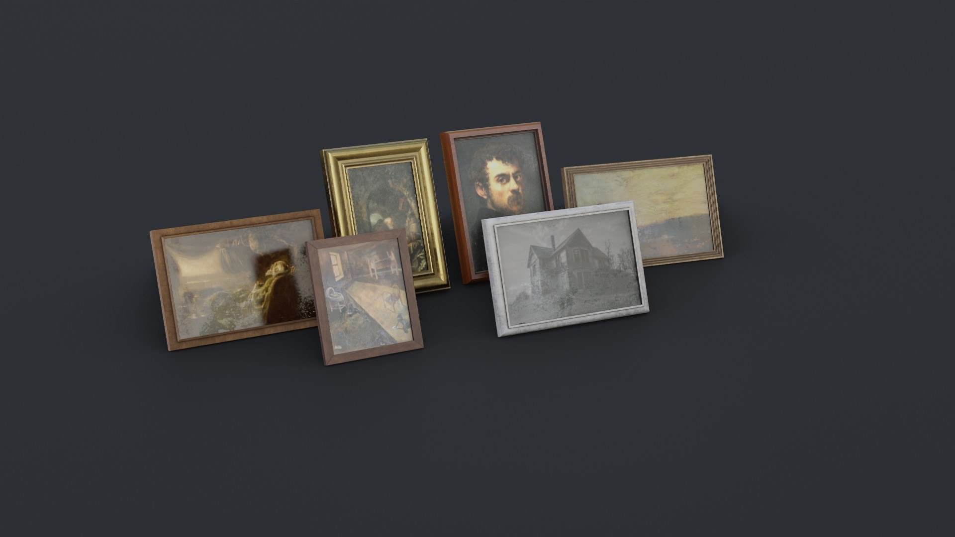 3D Model Old Picture Frames - TurboSquid 2103129