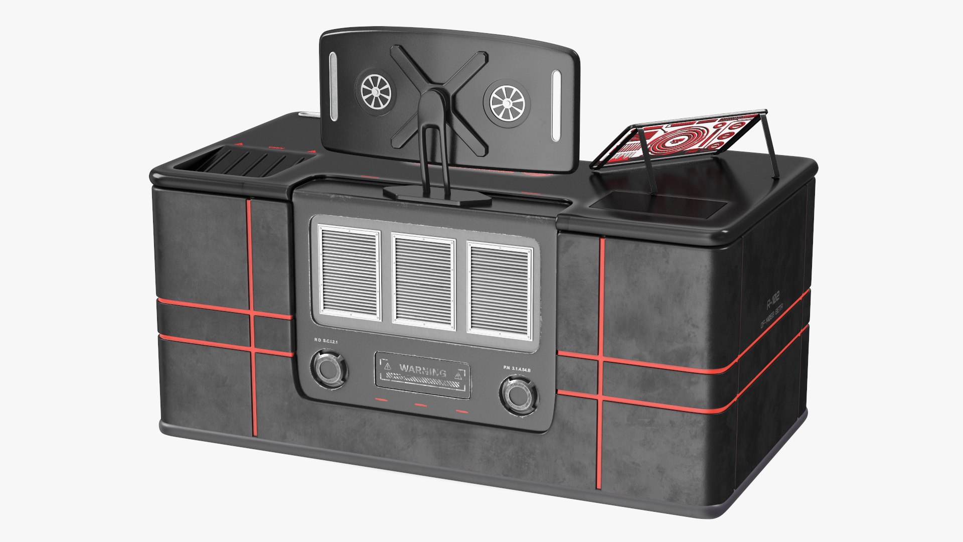 Futuristic Computer Table Dark 3D model - TurboSquid 2146916