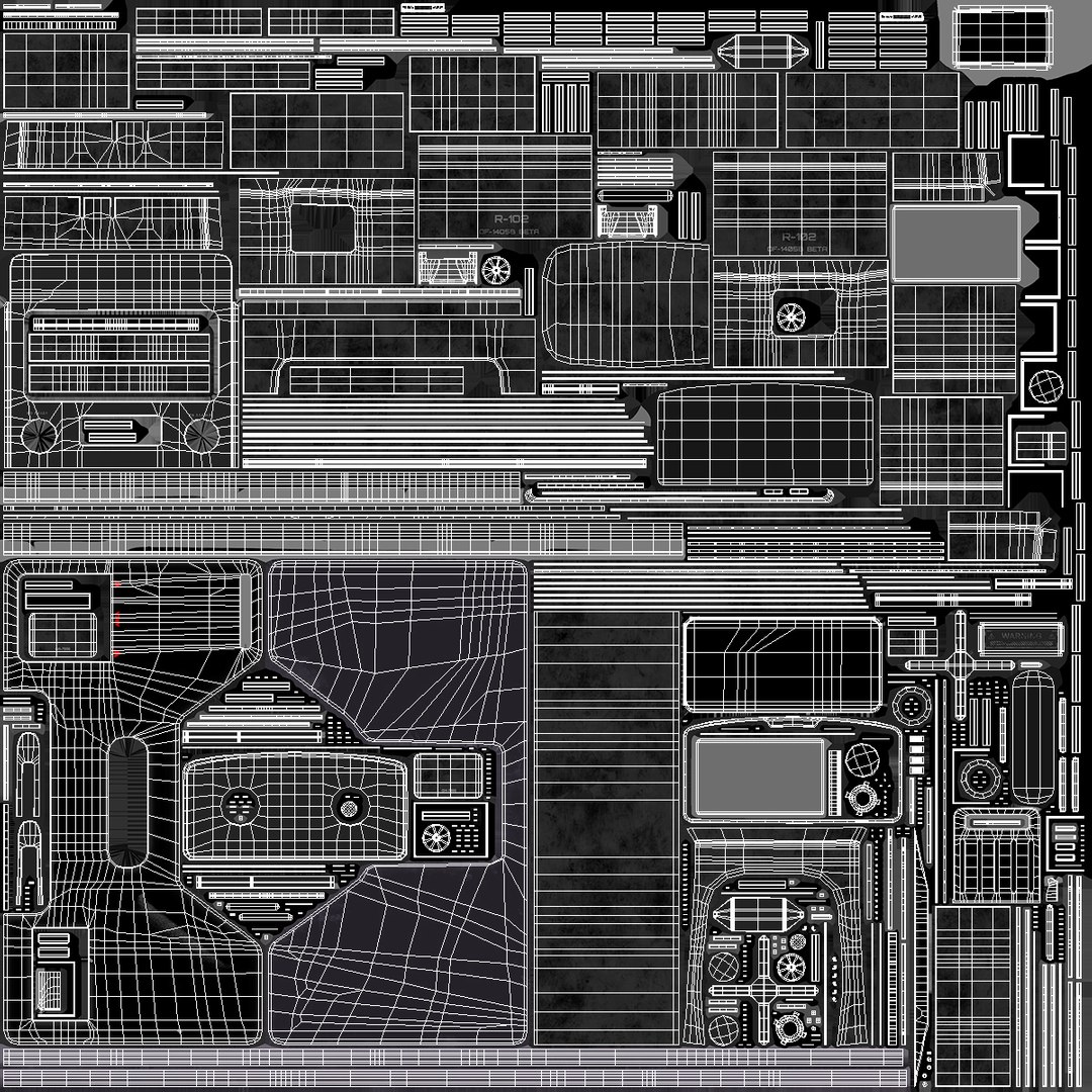 Futuristic Computer Table Dark 3D model - TurboSquid 2146916