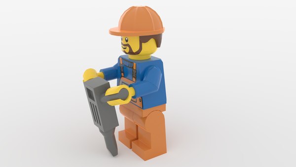 3D Lego Construction Worker - TurboSquid 1755434