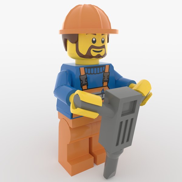 3D Lego Construction Worker - TurboSquid 1755434