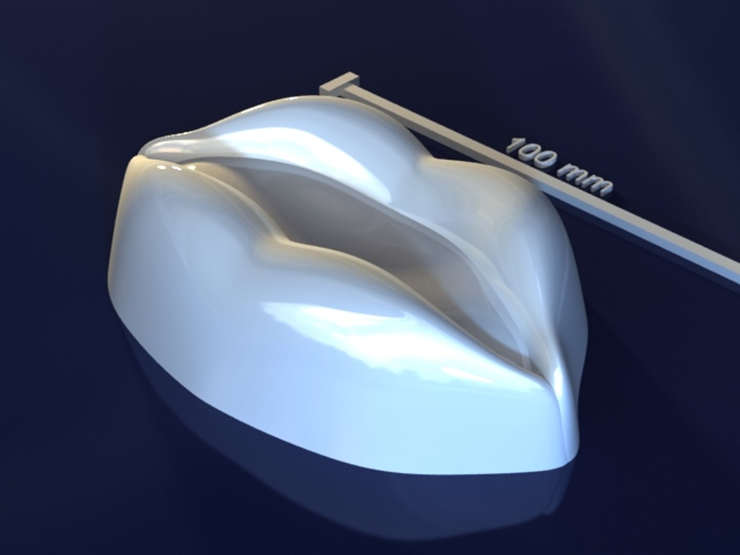 3d model lips mold hand