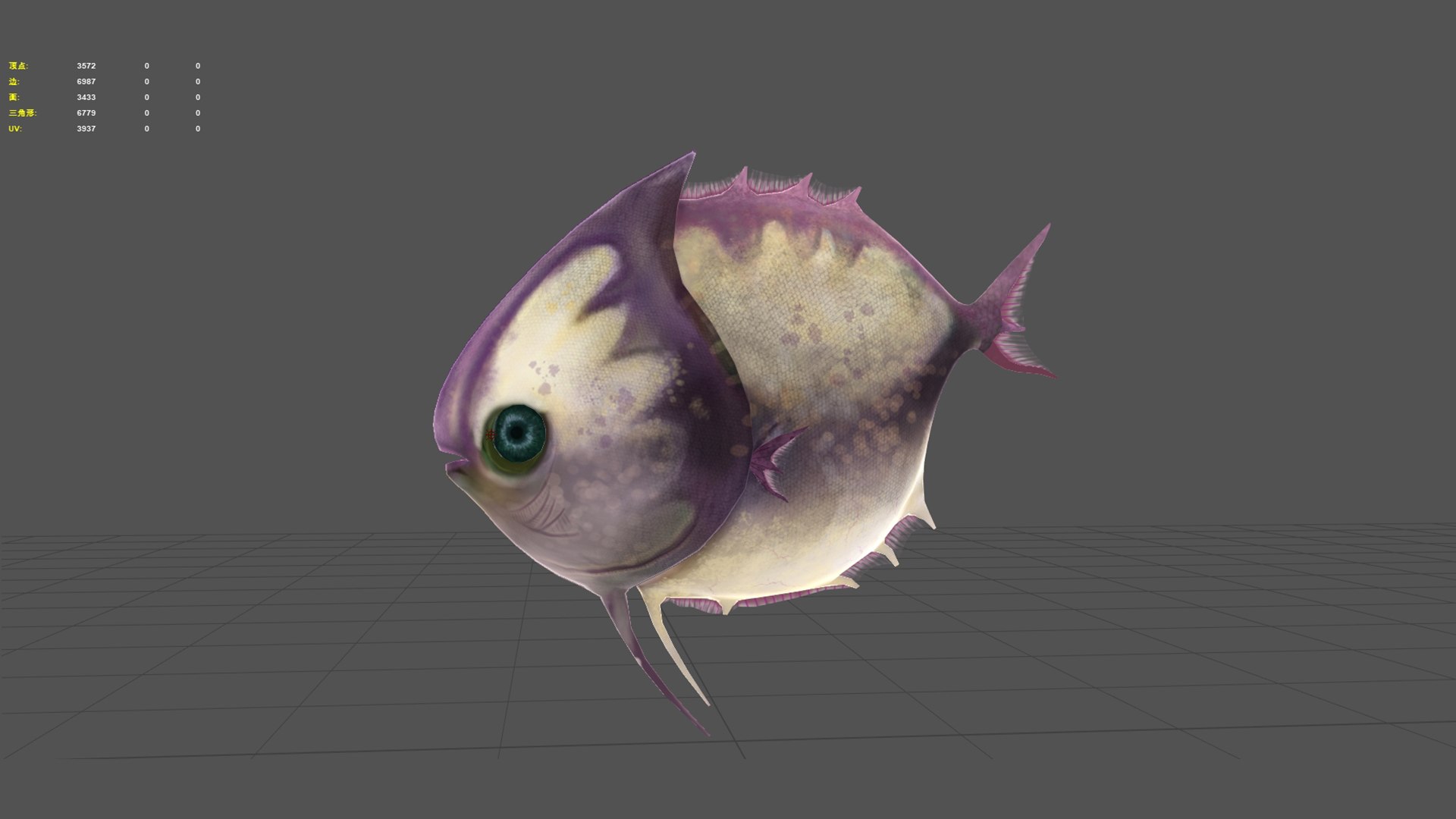 Cartoon Fish Tang Rig Fish Model - TurboSquid 1986326