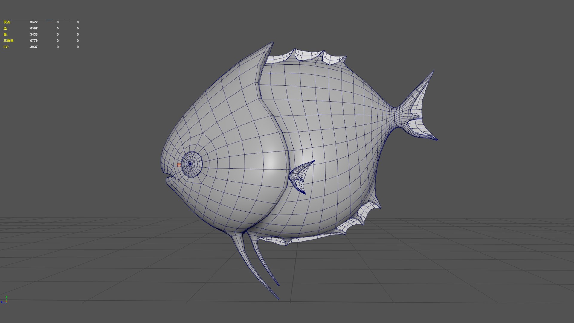 Cartoon Fish Tang Rig Fish Model - TurboSquid 1986326