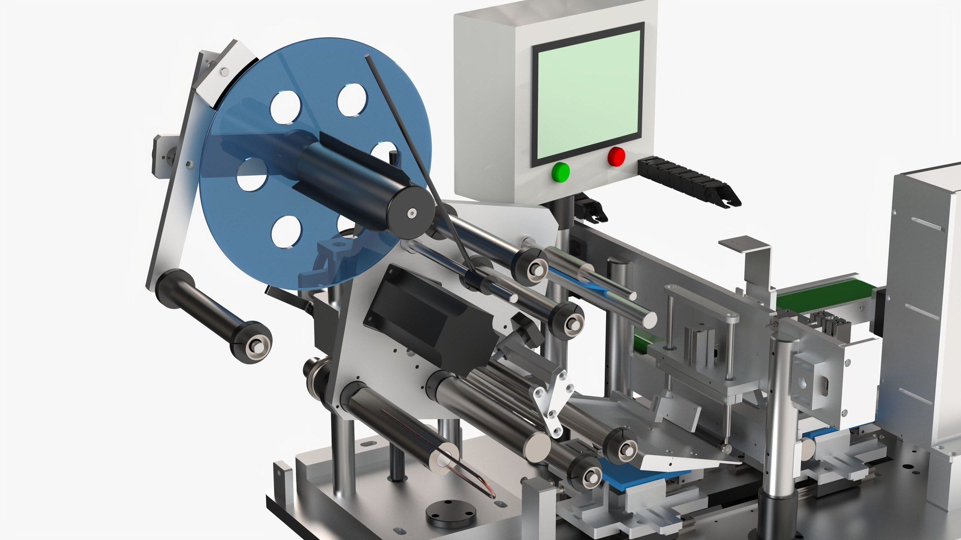 Automatic Mobile Phone Battery 4 Sides Labeling Machine 3D Model ...